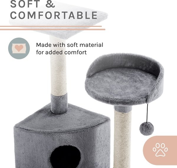 SAM'S PETS Chachi 49-in Cat Tree, Gray - Chewy.com
