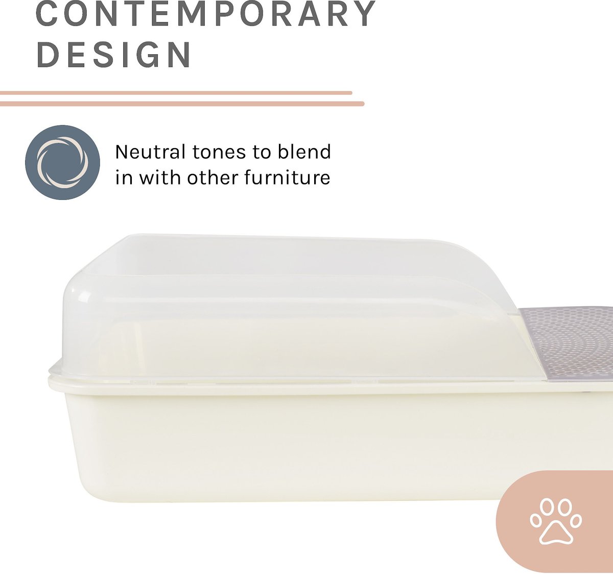 SAM'S PETS Helix Cat Litter Box, White - Chewy.com