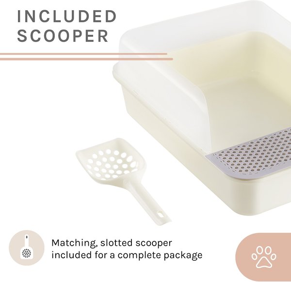 SAM'S PETS Helix Cat Litter Box, White - Chewy.com