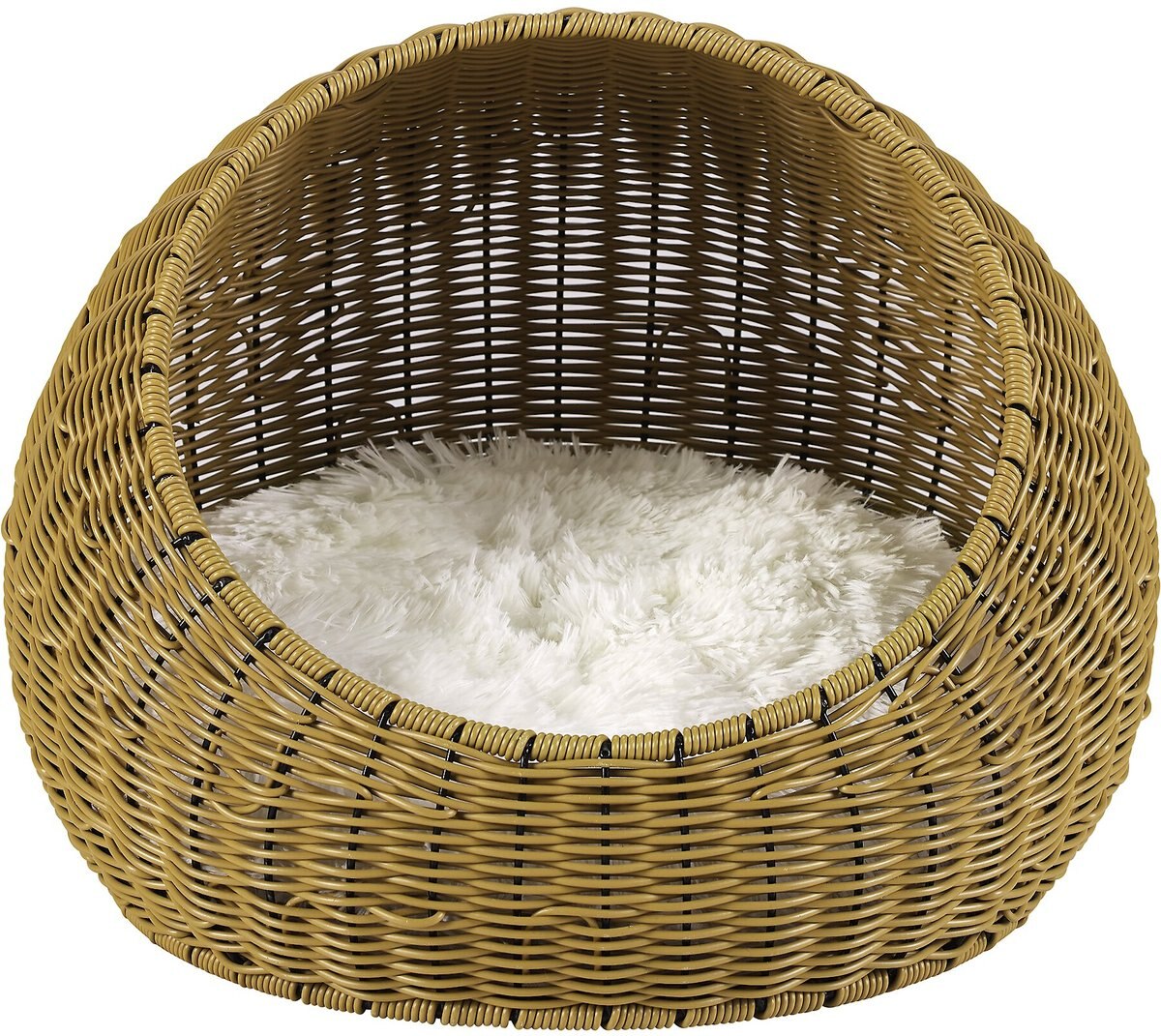 SAM'S PETS Nala Wicker Cat Bed, Brown, Medium - Chewy.com