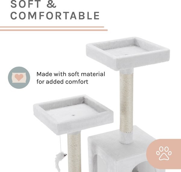 SAM'S PETS Sam 50-in Tunnel & Cat Tree, White - Chewy.com