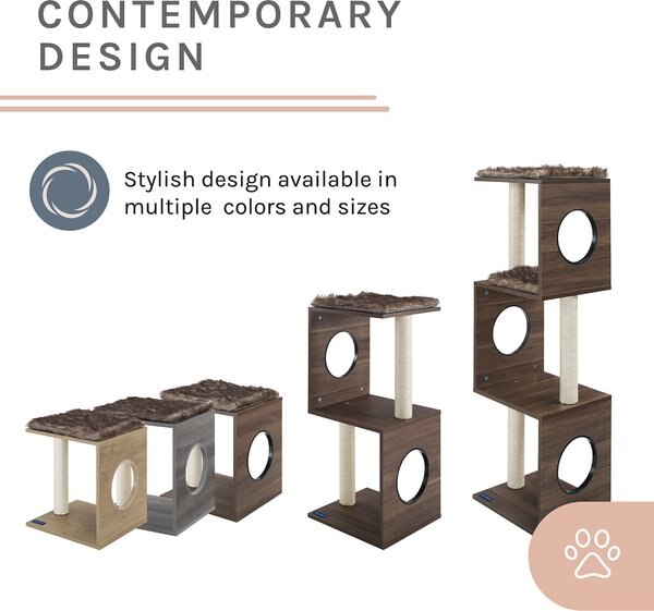 SAM'S PETS Sheree 17-in Cat Tree, Light Brown - Chewy.com