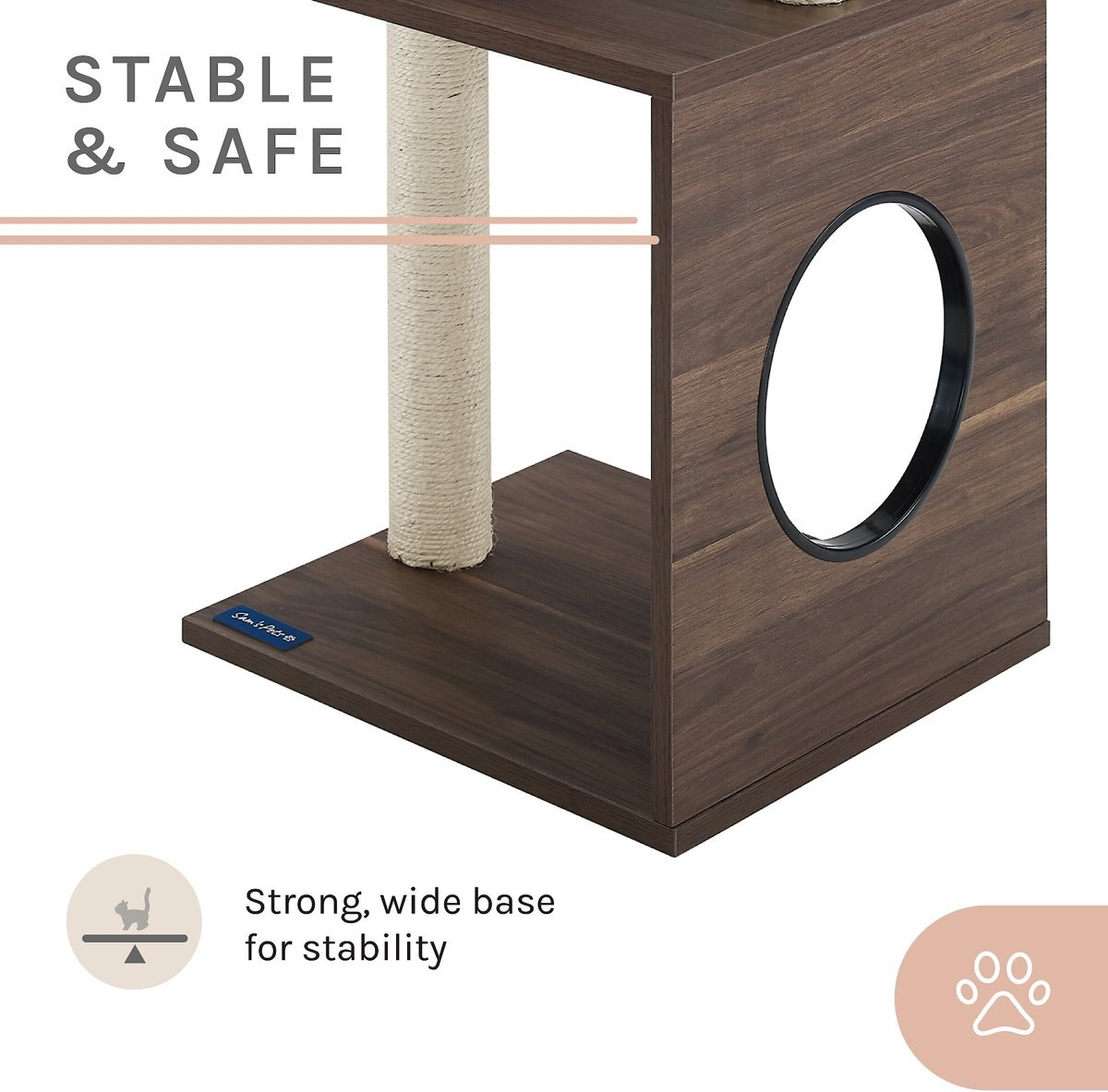 SAM'S PETS Sheree Cat Tree, Light Brown - Chewy.com