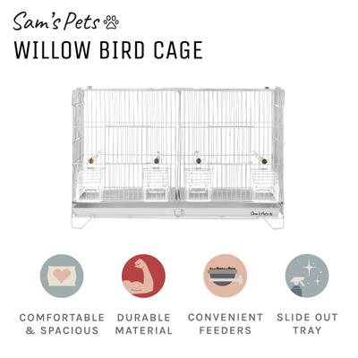 SAM'S PETS Willow Bird Cage, 24-in, White - Chewy.com
