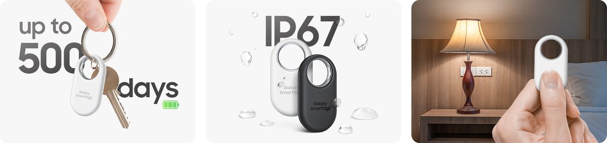 SAMSUNG Galaxy SmartTag2 Bluetooth Tracker Dog Pet Finder Tag, White, 1 ...