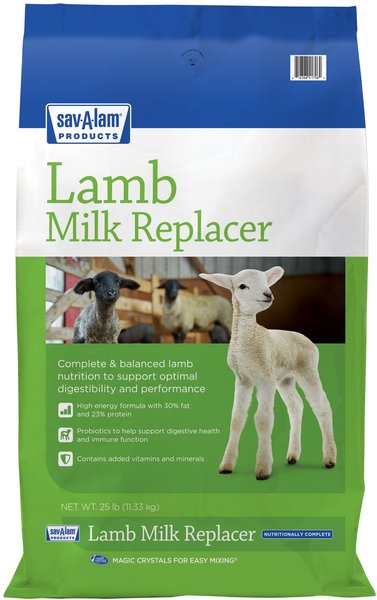 SAV-A-CAF Sav-A-Lam Lamb Milk Replacer Sheep Supplement, 25-lb bag ...