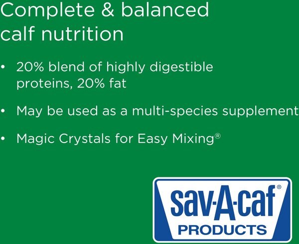 SAV-A-CAF Value Calf Milk Replacer Cattle Supplement, 25-lb bag - Chewy.com