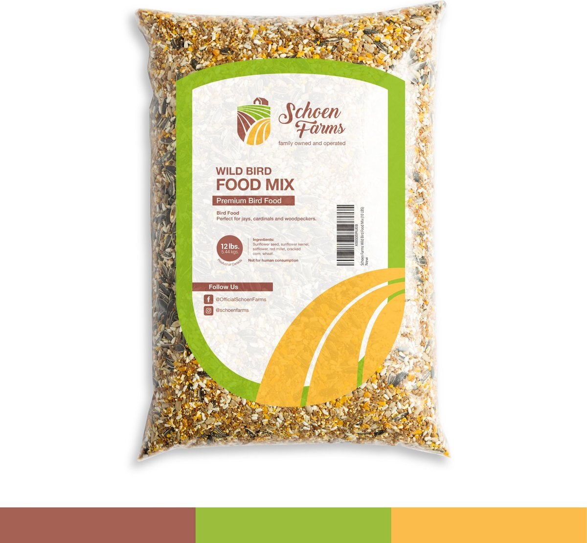 SCHOEN FARMS Wild Bird Food Mix, 12-lb bag - Chewy.com