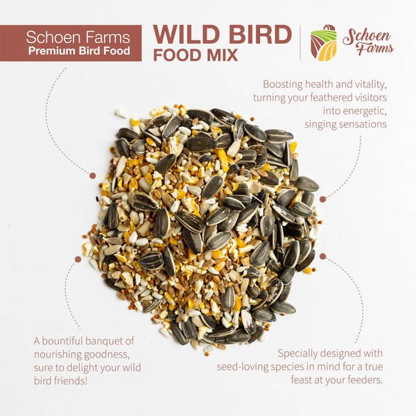 SCHOEN FARMS Wild Bird Food Mix, 12-lb bag - Chewy.com