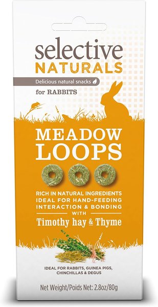 SCIENCE SELECTIVE Naturals Meadow Loops Rabbit Treats, 2.8-oz bag, case ...