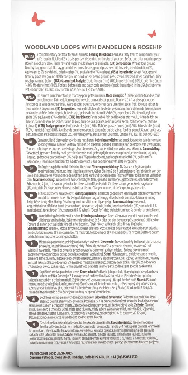 SCIENCE SELECTIVE Naturals Woodland Loops Guinea Pig Treats, 2.8-oz bag ...