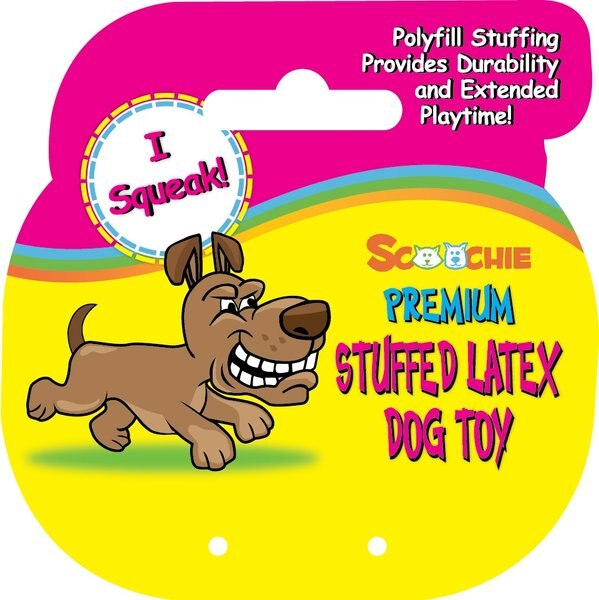 SCOOCHIE PET Premium Stuffed Latex Totally Soft Cookie Dog Chew Toy, 7 ...