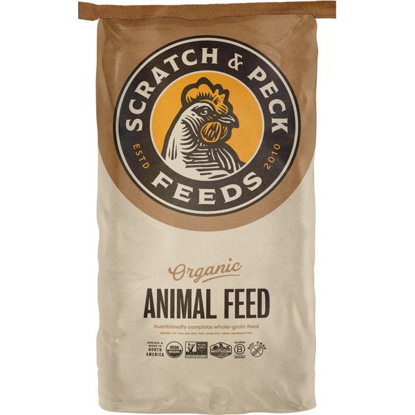 SCRATCH AND PECK FEEDS Organic Chicken & Duck Feed 16% Layer Mash, 40 ...