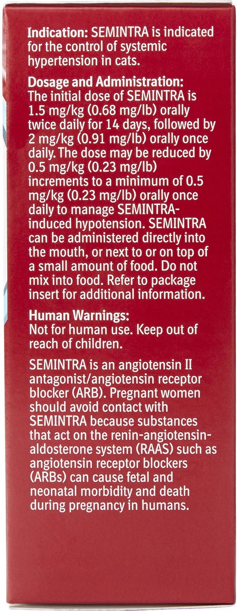 Out of Stock - SEMINTRA (telmisartan) Oral Solution for Cats, 10 mg/mL ...