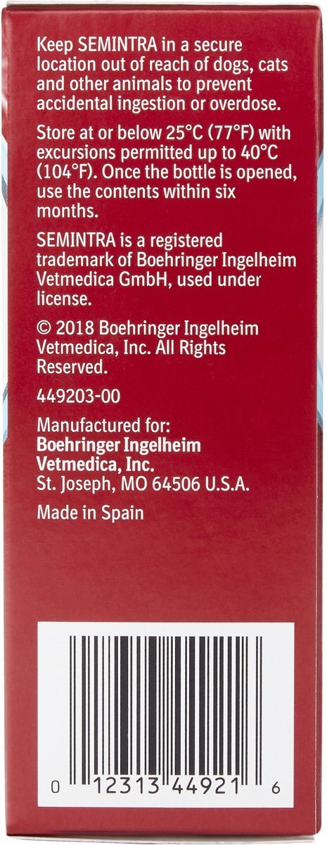 Out of Stock - SEMINTRA (telmisartan) Oral Solution for Cats, 10 mg/mL ...