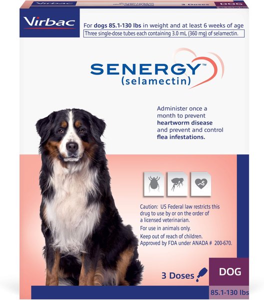 SENERGY Topical Solution for Dogs, 85.1-130 lbs, (Plum Box) - Easy ...