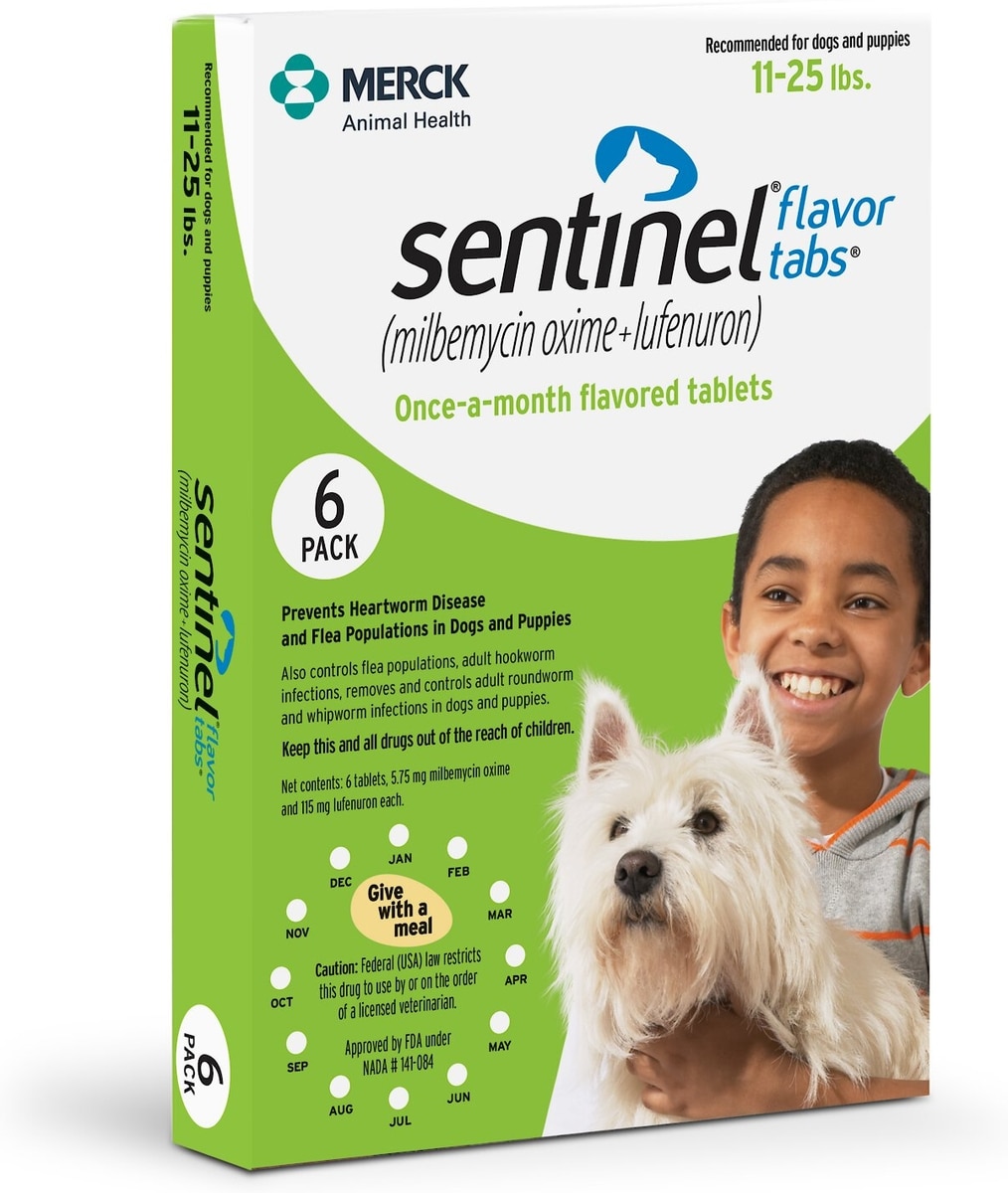 SENTINEL Tablet for Dogs, 11-25 lbs, (Green Box) - Easy Refills | Chewy Rx
