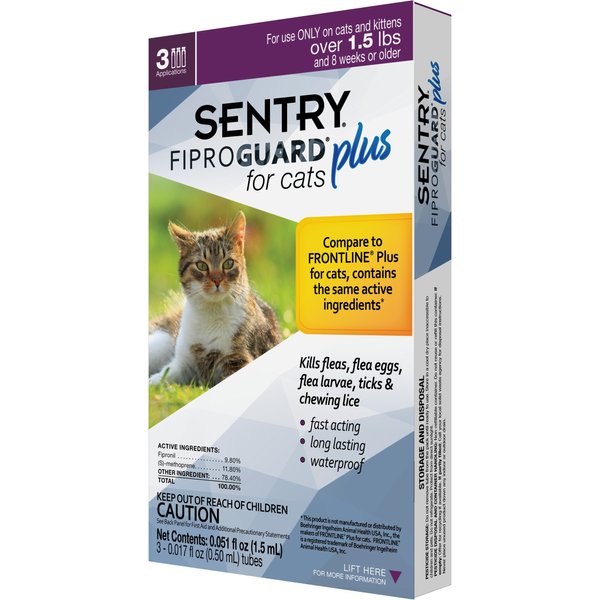 VECTRA Flea Spot Treatment for Cats & Kittens, over 9 lbs, (Green Box ...