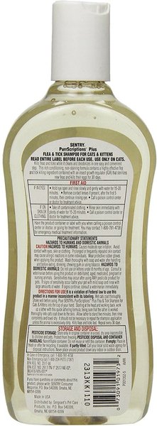 SENTRY PurrScriptions Plus Flea & Tick Shampoo for Cats, 12-oz bottle ...