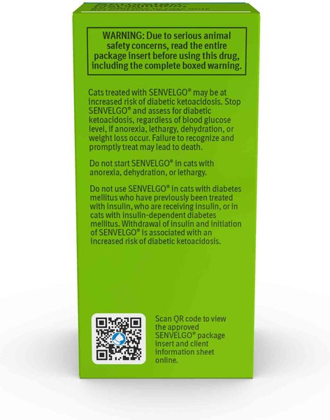 SENVELGO (velagliflozin oral solution) Oral Hypoglycemic for Cats, 15 ...