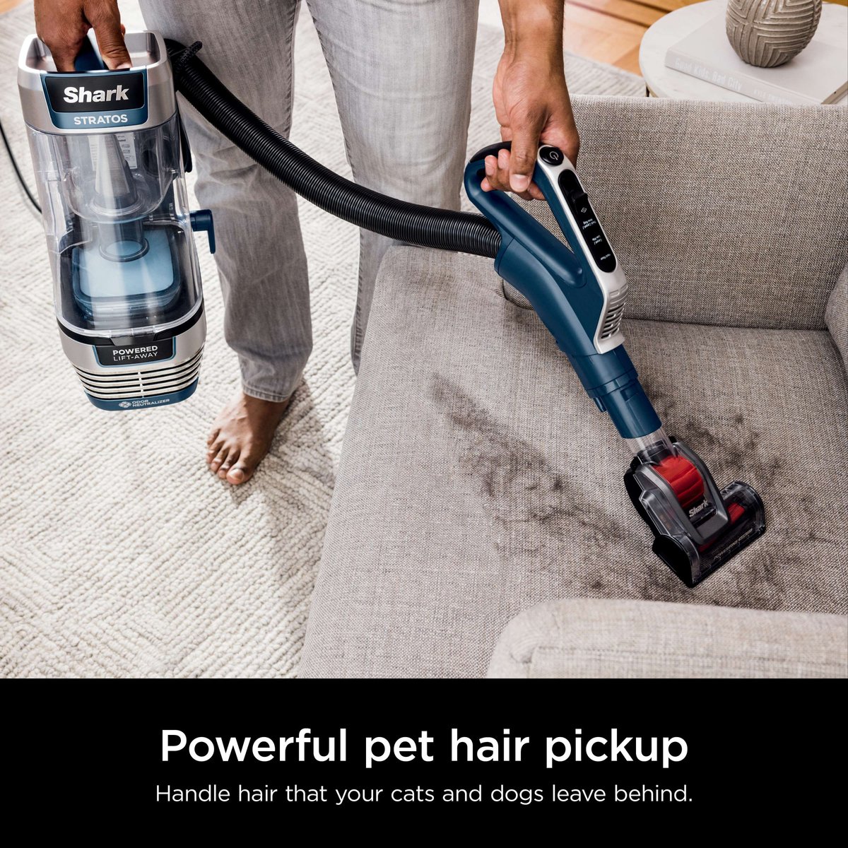 SHARK AZ3002 Stratos Upright Vacuum, Navy - Chewy.com