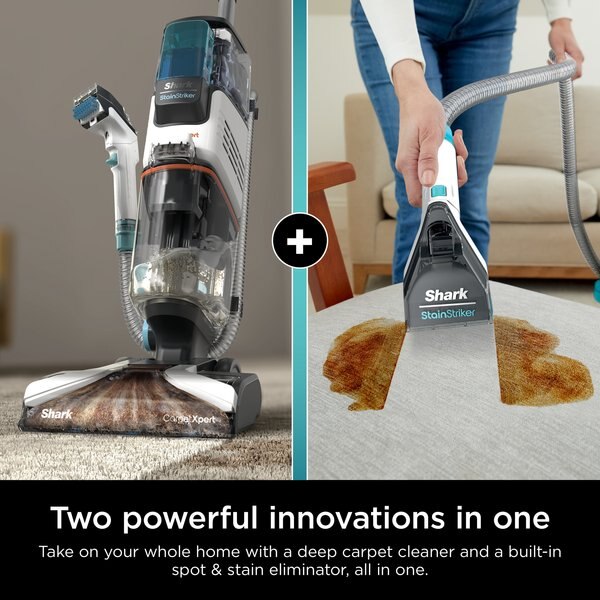 SHARK CarpetXpert with Stainstriker Upright Carpet Cleaner, Teal/White ...