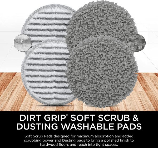 SHARK Dirt Grip Soft Scrub & Dusting Washable Pads - Chewy.com