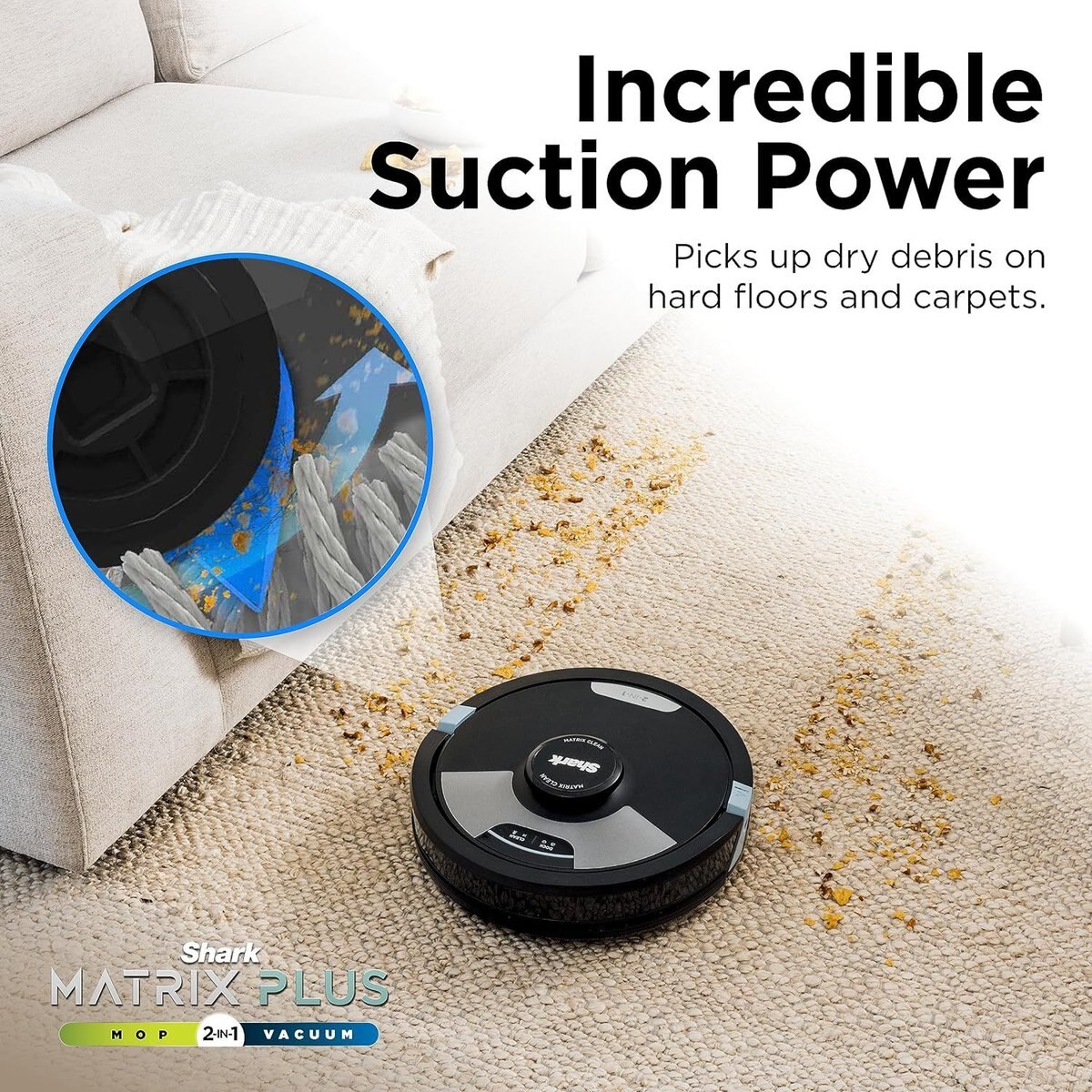 SHARK Matrix Plus 2-in-1 Robot Vacuum, Black, 0.44-qt - Chewy.com