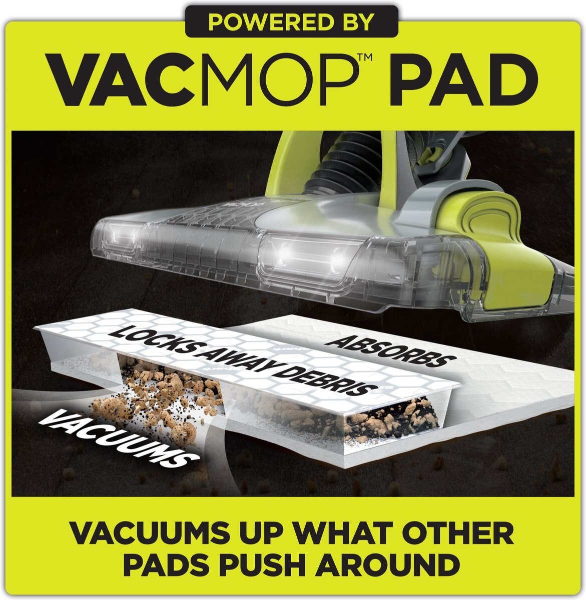 SHARK Vacmop Pro Cordless Hard Floor Disposable Pad Vacuum Mop ...