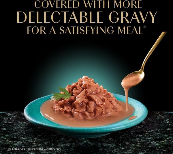 SHEBA Gravy Indulgence Salmon Entree in Extra Gravy Grain-Free Adult ...