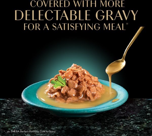 SHEBA Gravy Indulgence White Fish Entree in Extra Gravy Grain-Free ...