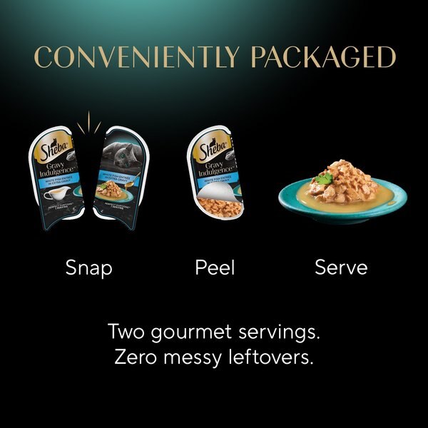 SHEBA Gravy Indulgence White Fish Entree in Extra Gravy Grain-Free ...