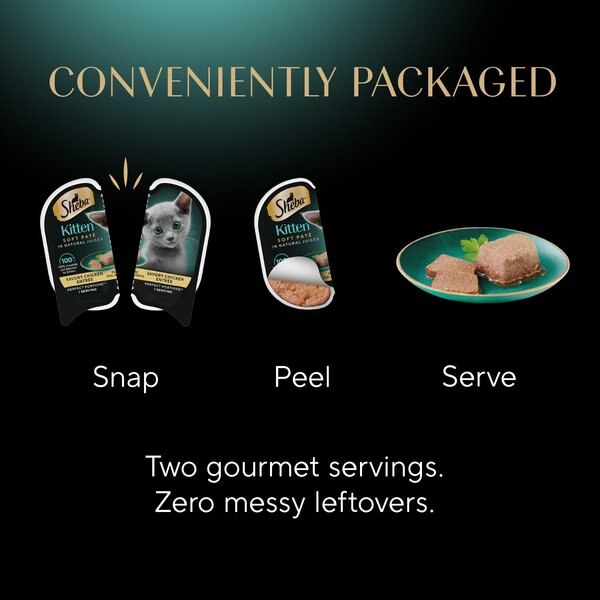 SHEBA Perfect Portions Kitten Variety Pack Chicken Pate & Pate Salmon ...