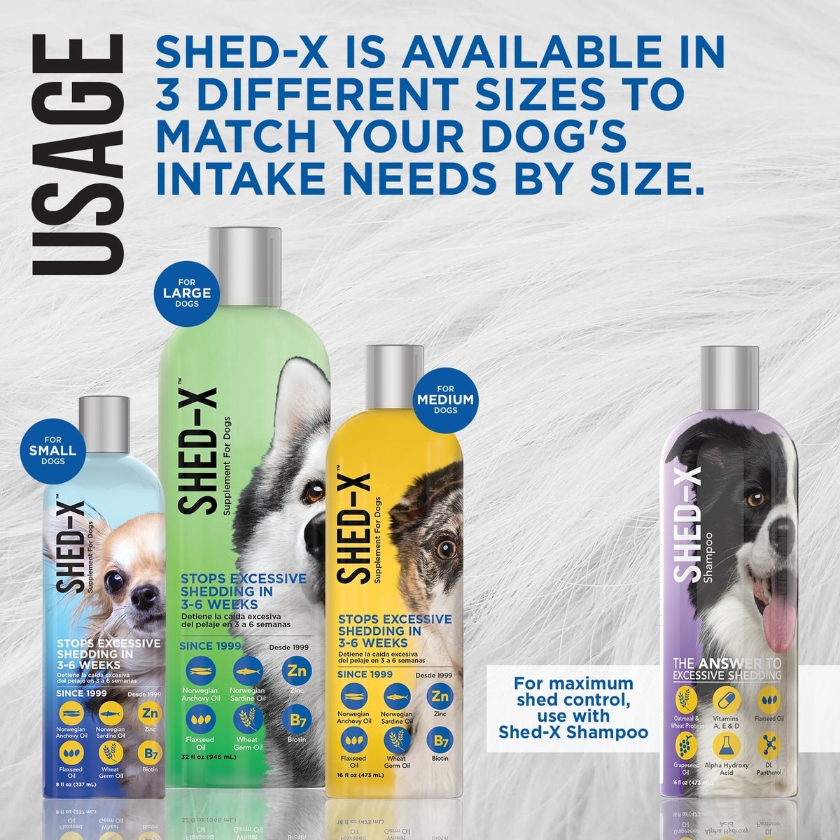 SHED-X Dermaplex Shed Control Nutritional Supplement for Dogs, 16-fl oz ...