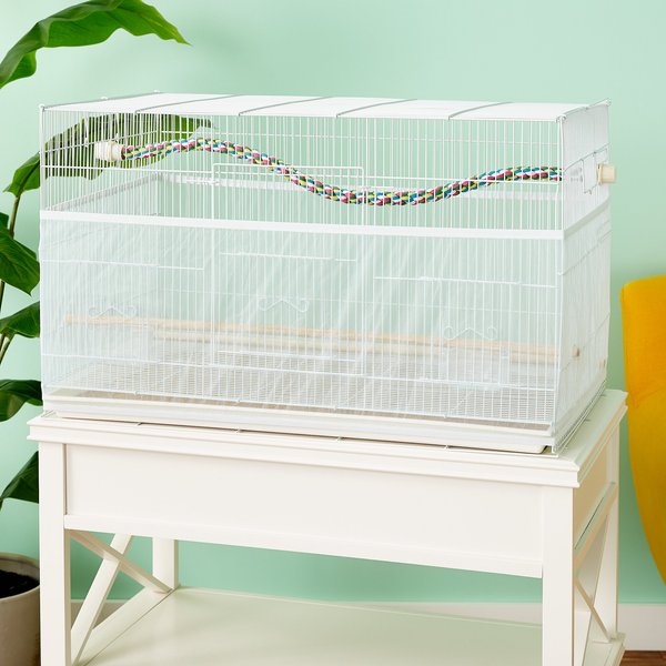 SHEER GUARD Bird Cage Skirt, Aqua, Large - Chewy.com