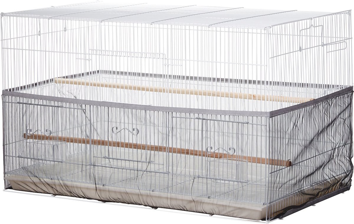 SHEER GUARD Bird Cage Skirt, Black, Large - Chewy.com