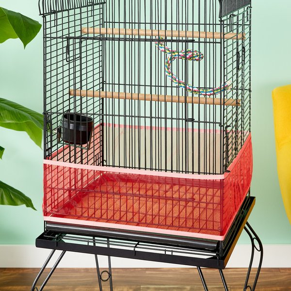 SHEER GUARD Bird Cage Skirt, Red, Medium - Chewy.com