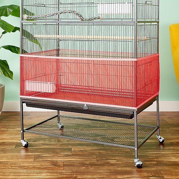 SHEER GUARD Bird Cage Skirt, Red, X-Large - Chewy.com