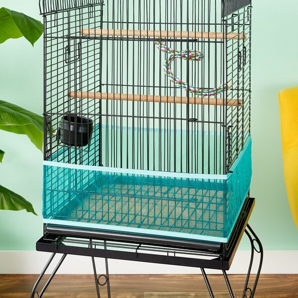 SHEER GUARD Bird Cage Skirt, Teal, Medium - Chewy.com