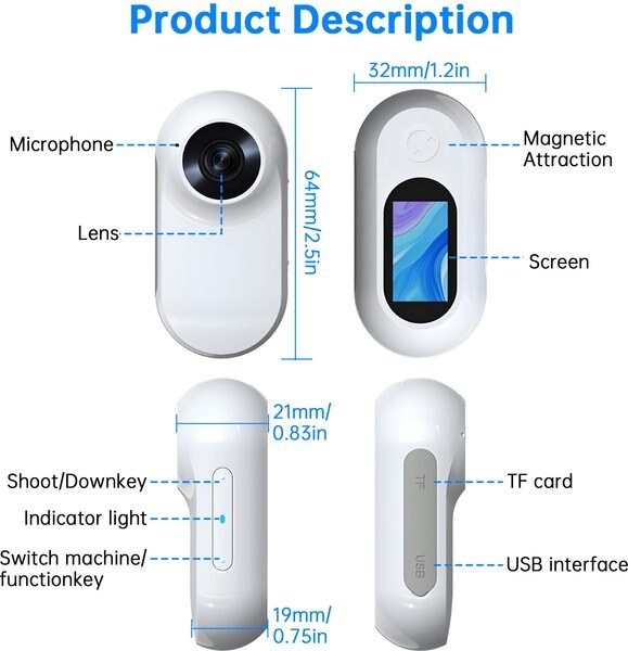 SHELE Wireless Tracking Camera Dog & Cat Collar - Chewy.com