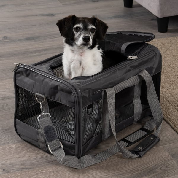 SHERPA Original Deluxe Airline-Approved Dog & Cat Carrier Bag, Charcoal ...