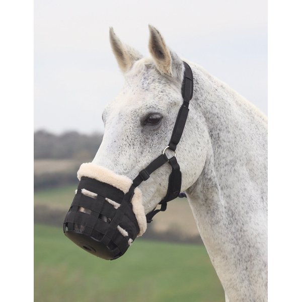 SHIRES EQUESTRIAN PRODUCTS Deluxe Comfort Horse Grazing Muzzle, Black ...