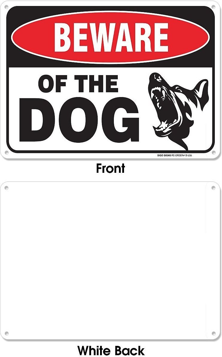 SIGO SIGNS "Beware of Dog" Aluminum Sign - Chewy.com