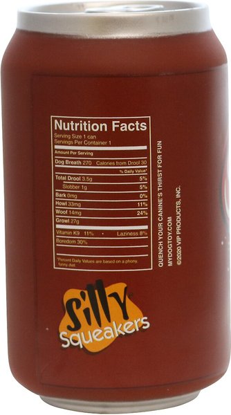 SILLY SQUEAKERS Soda Can Mr. Slobber Squeaky Dog Toy - Chewy.com