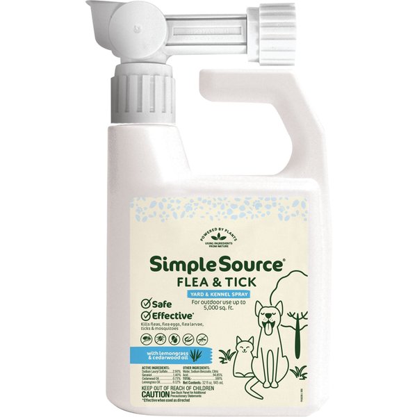 SIMPLESOURCE Flea & Tick Dog Yard & Kennel Spray - Chewy.com
