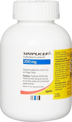 SIMPLICEF (Cefpodoxime Proxetil) Tablets for Dogs, 200-mg - Easy ...