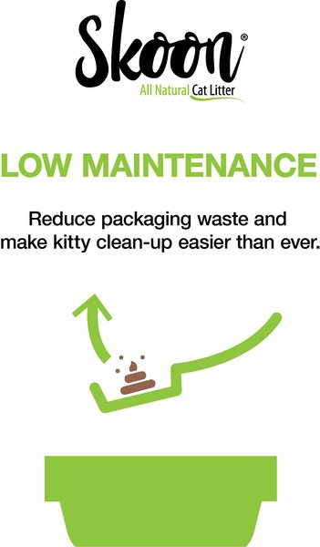 SKOON All Natural Fine-Grain Unscented Non-Clumping Cat Litter, 8-lb ...