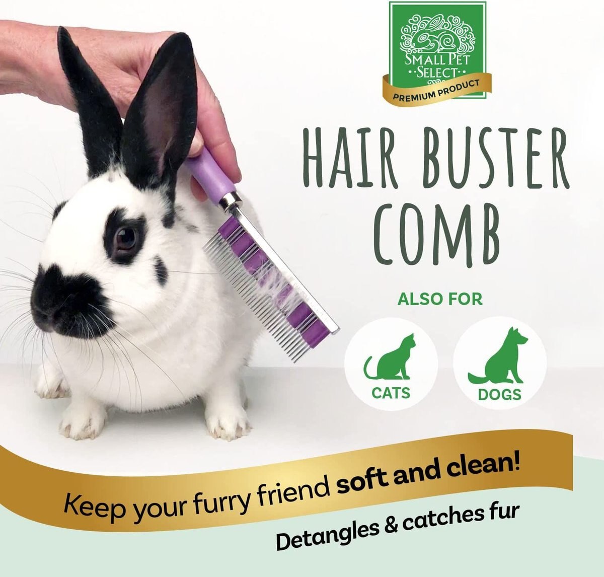SMALL PET SELECT Hair Buster Fur Detangler Comb Cat, Dog & Small-Pet ...