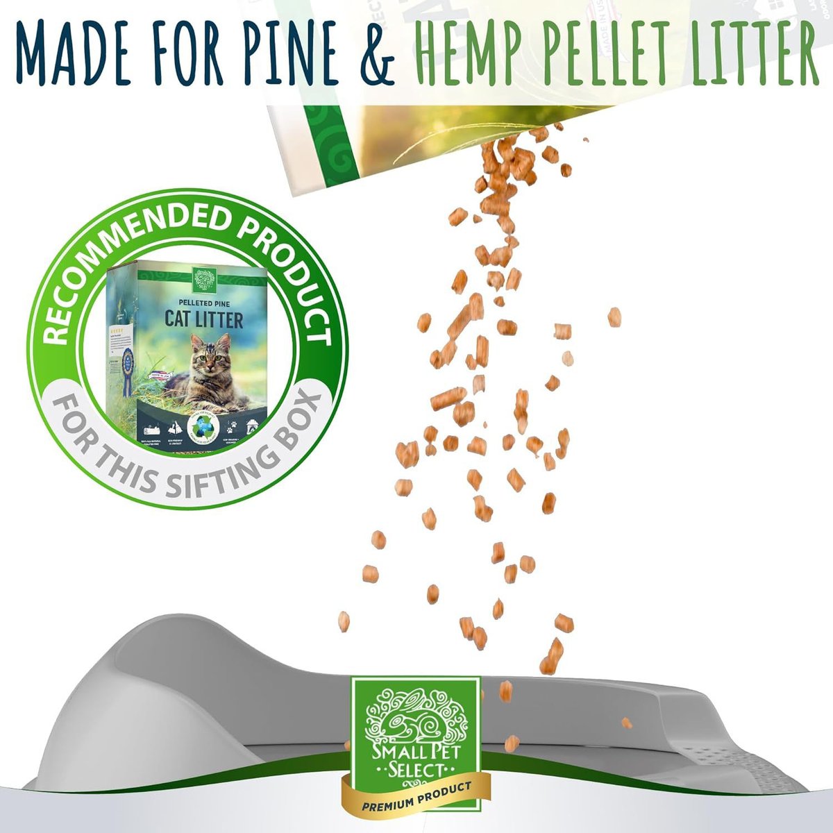 SMALL PET SELECT Pine Pellet Cat Litter Box - Chewy.com