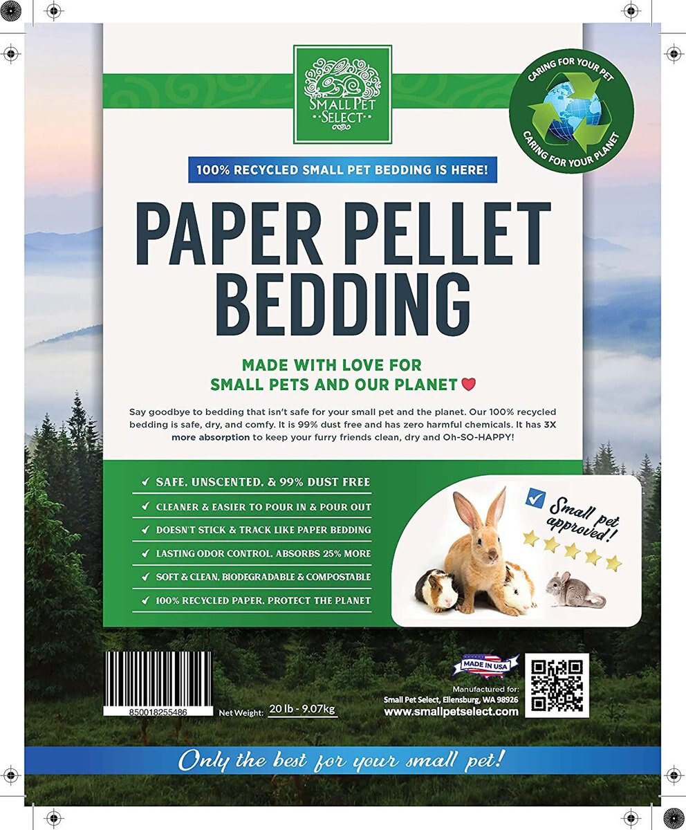 SMALL PET SELECT Recycled Pelleted Paper Small Animal Bedding, White ...